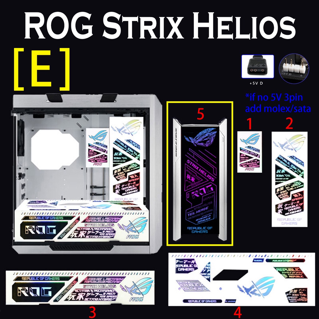 Combo:ASUS ROG GX601 STRIX HELIOS GUNDAM Edition Case CPU Hollow Light ...