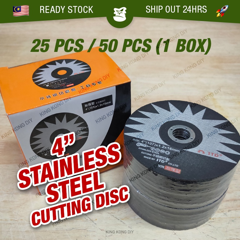 [25 PCS / 50 PCS] 4" Stainless Steel Cutting Metal Disc Angle Grinder ...
