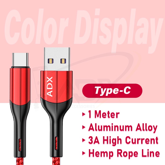 ADX 3A Fast Charging 1 meter USB Cable For All Mobile Phone | Shopee ...