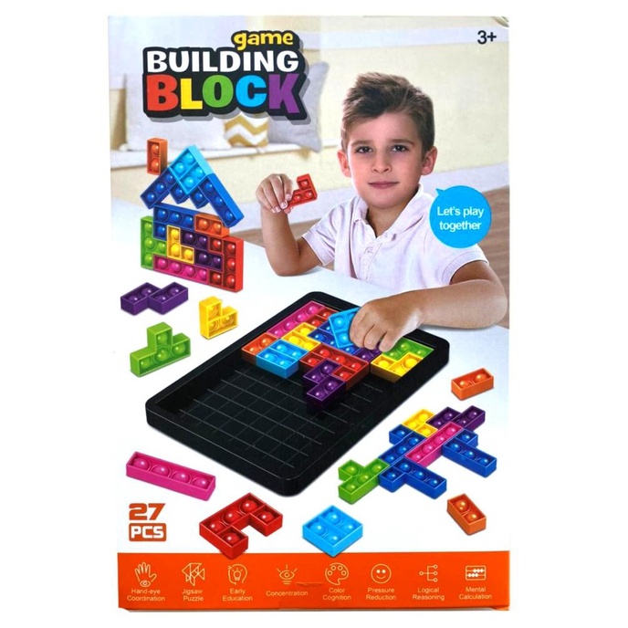 Pop It Game Building Block Tetris Toys 27 pcs | Shopee Malaysia