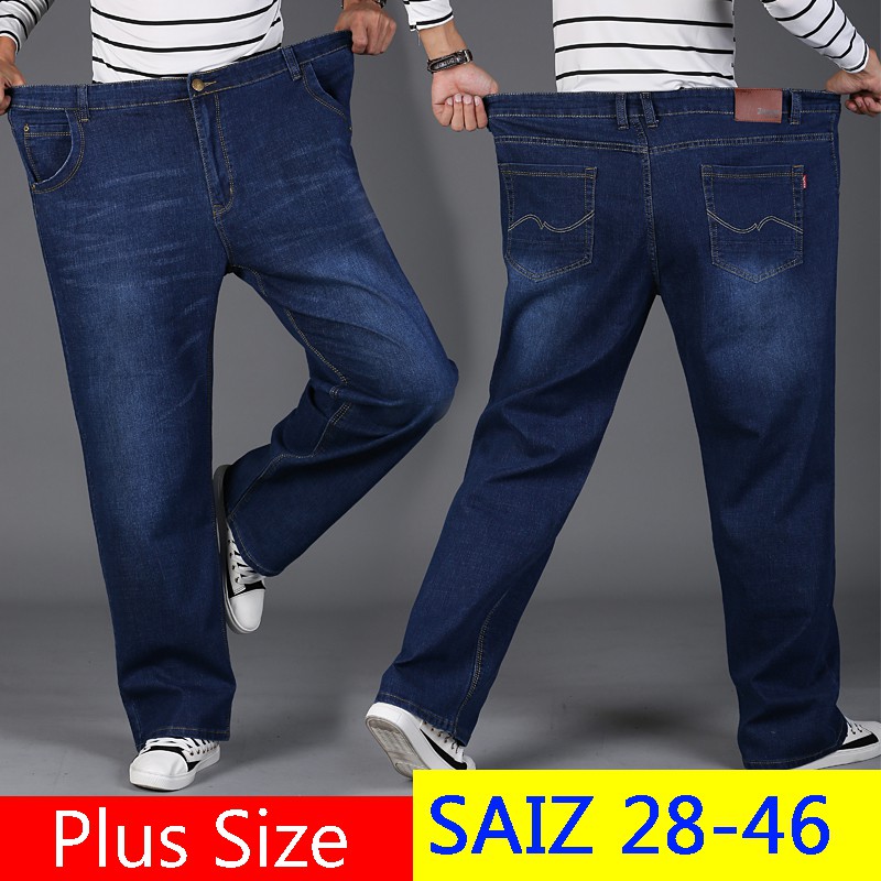 Saiz Besar 28-50 Seluar Lelaki Jeans Getah Saiz Besar Seluar Panjang ...