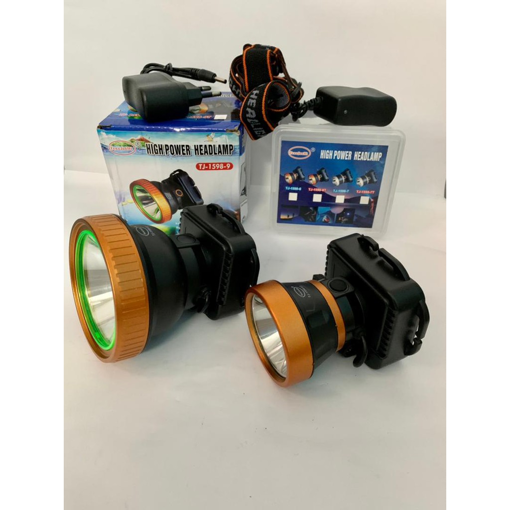 Headlamp 100w high power lampu kepala headlamp Chargeable Lamp Lampu ...