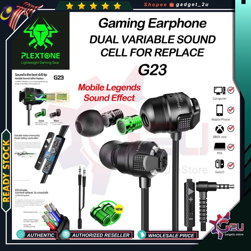 Original Plextone G23 Super Bass Dual Variable Sound Cell For Replace ...