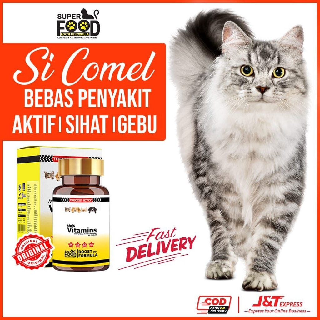 Vitamin Kucing Superfood Original Hq [Selsema Demam Cirit Birit Sakit ...