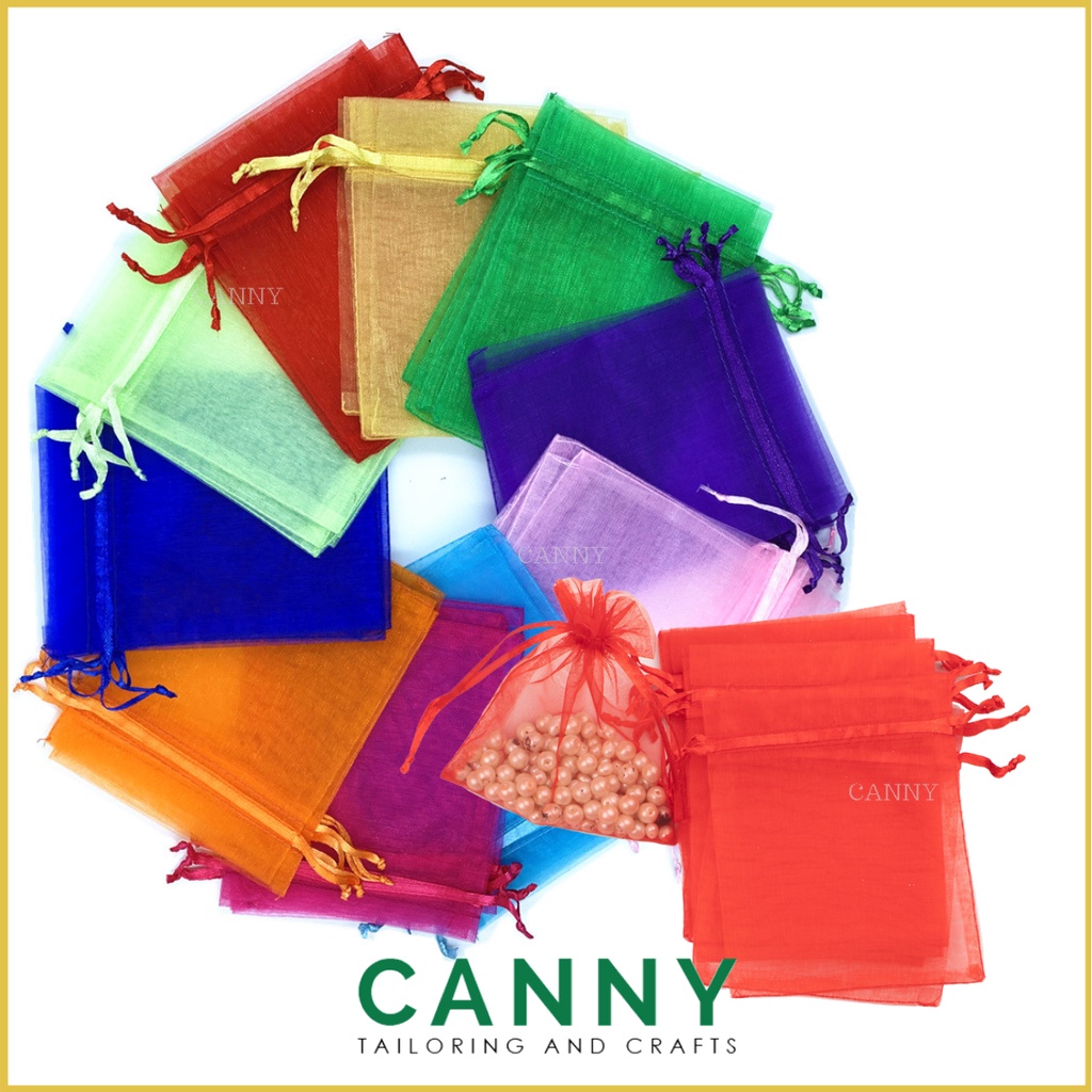 [100 PCS] ORGANZA BAG WITH RIBBON / BEG UNCANG TELUR (100 PCS) | Shopee ...