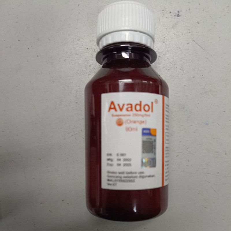 avadol 90ml pcm 250mg sirap paracetamol syrup avadol strawberry kidz ...