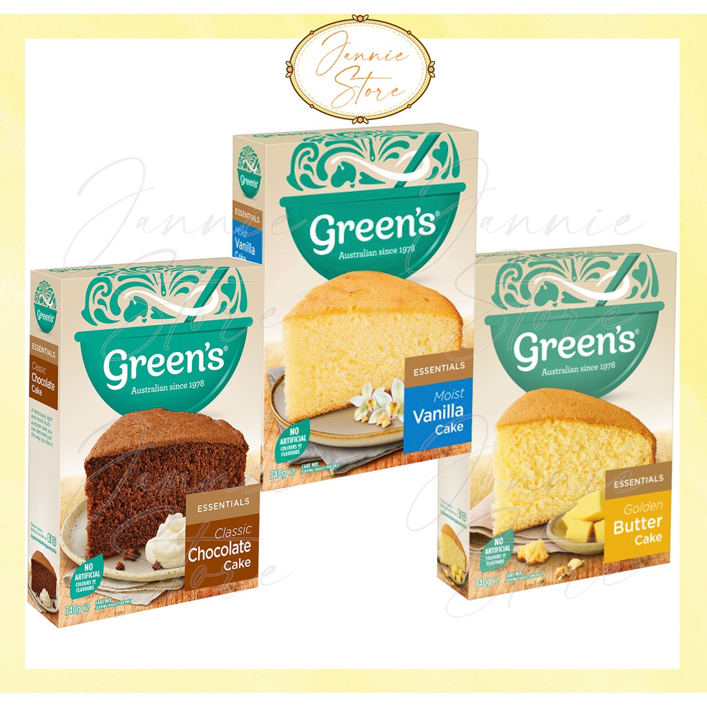 Green's Essentials Cake Mix Vanilla/Chocolate/Golden Butter (340G ...