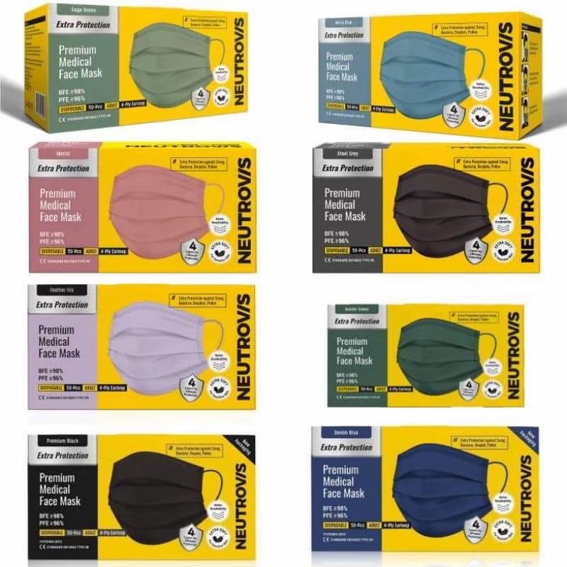 NEUTROVIS Premium Black 4-Ply Medical Face Mask (50's) | Shopee Malaysia