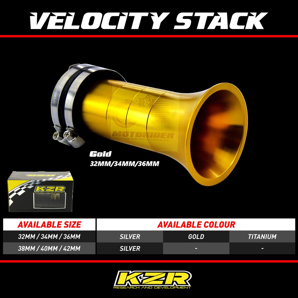 Racing Velocity Stack 32/34/36mm & 38/40mm KOZI KZR | Shopee Malaysia