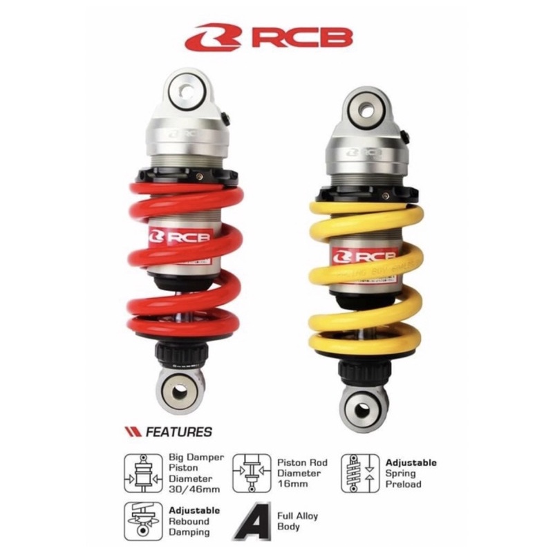 Yamaha Y15zr fz150 y16 Lc135 monoshock rcb s2 racing boy adjustable red ...