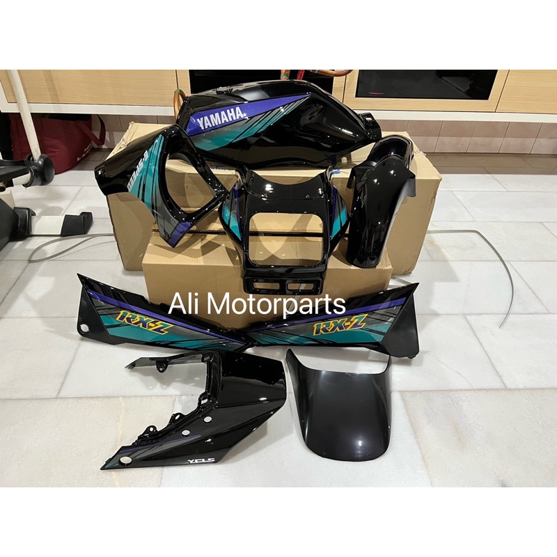 YAMAHA RXZ COVER SET (5) HITAM SISIK SIAP TANAM SET | Shopee Malaysia
