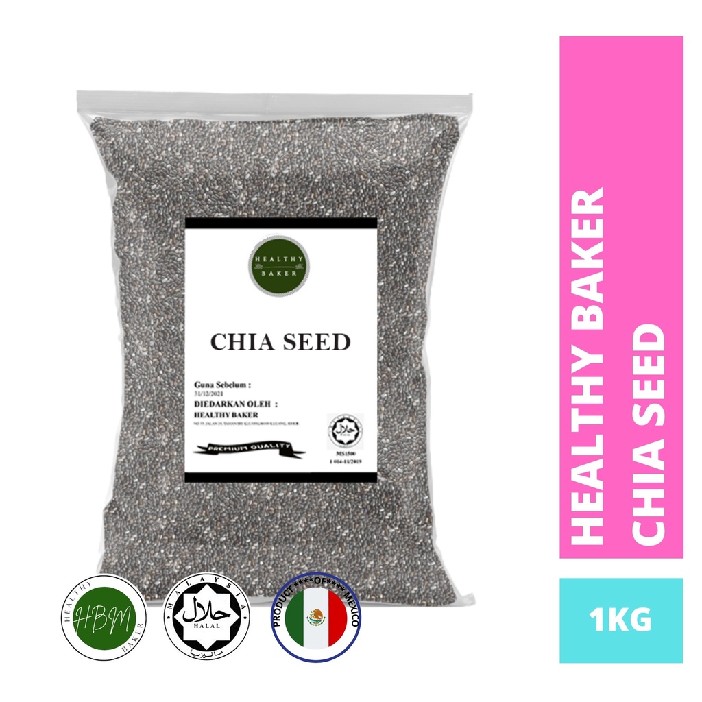Imported Chia Seed Halal / Healthy Baker 1KG Premium/ Organic Chia ...