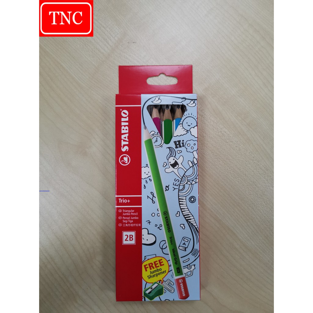 Stabilo Triangular 2B Jumbo Pencil (Trio+) | Shopee Malaysia