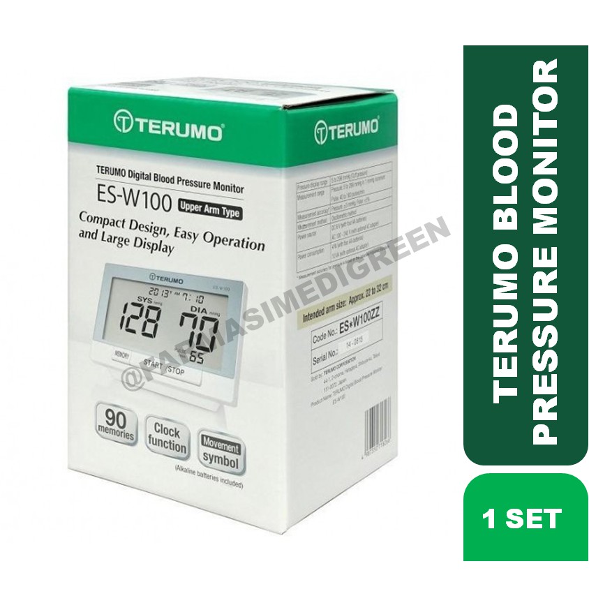 TERUMO Digital Blood Pressure Monitor Upper Arm Type ES-W100 (1 Years ...