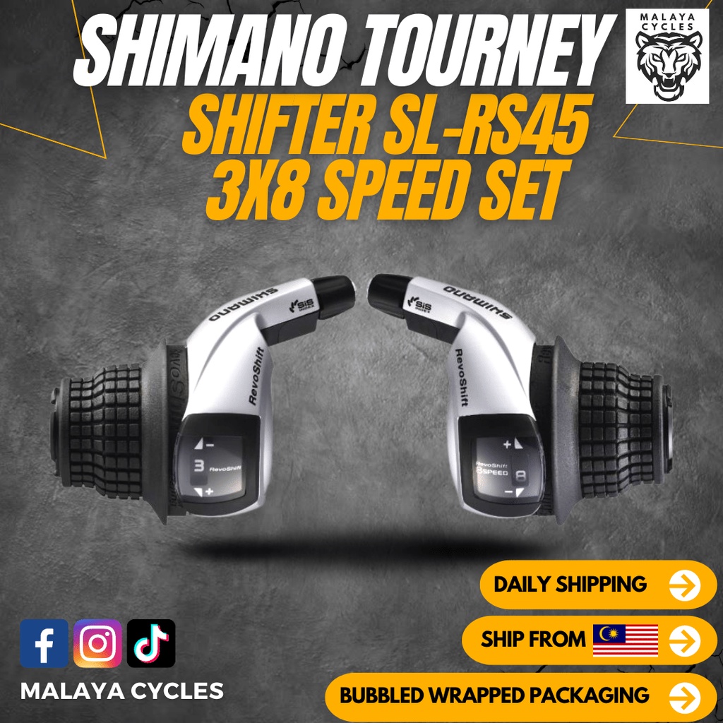 SHIMANO TOURNEY SHIFTER SL-RS45 3x8 SPEED SET | Shopee Malaysia