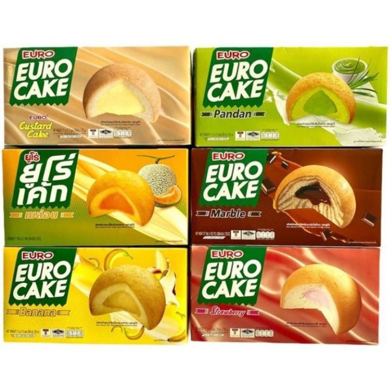 Euro Custard Cake 1 Box (17g x 12 pcs) Thai (Thailand 🇹🇭) Halal ...