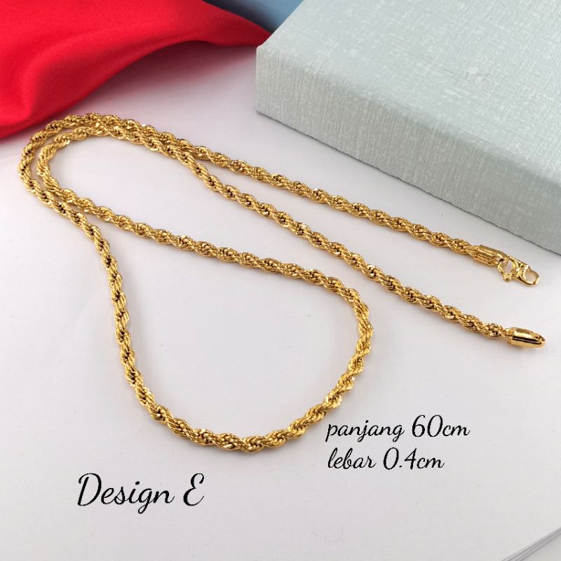 Elena Emas Korea Necklace - Rantai Dewasa Design Pintal ( EN23 )( EN76 ) | Shopee Malaysia