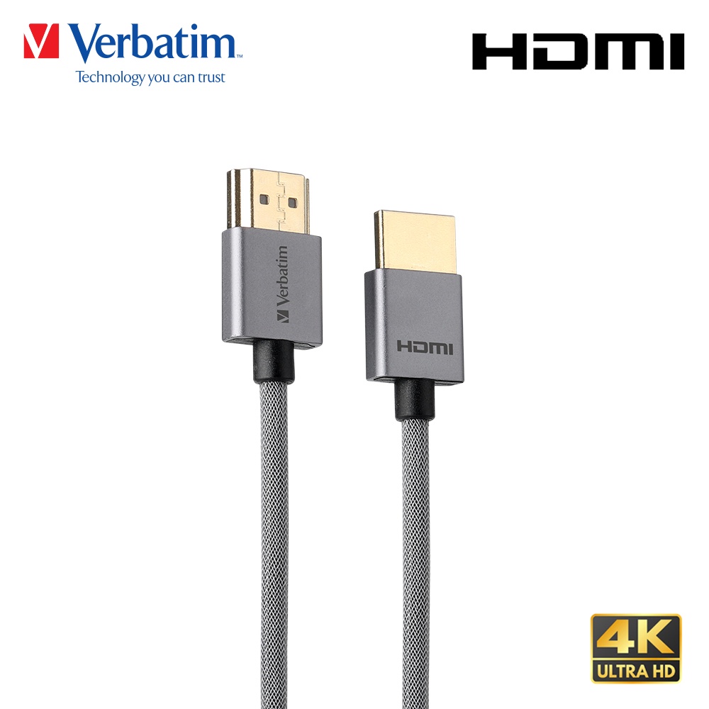 VERBATIM HDMI 2.0 4K 3D DOLBY DTS-HD ULTRA SLIM 1.8M CABLE | Shopee ...