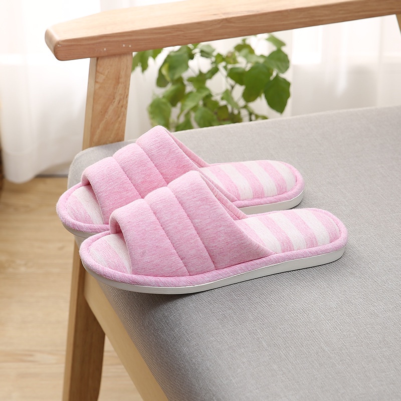 Women's and Men's Cotton House Slippers Anti Slip Indoor Slipper Soft ...