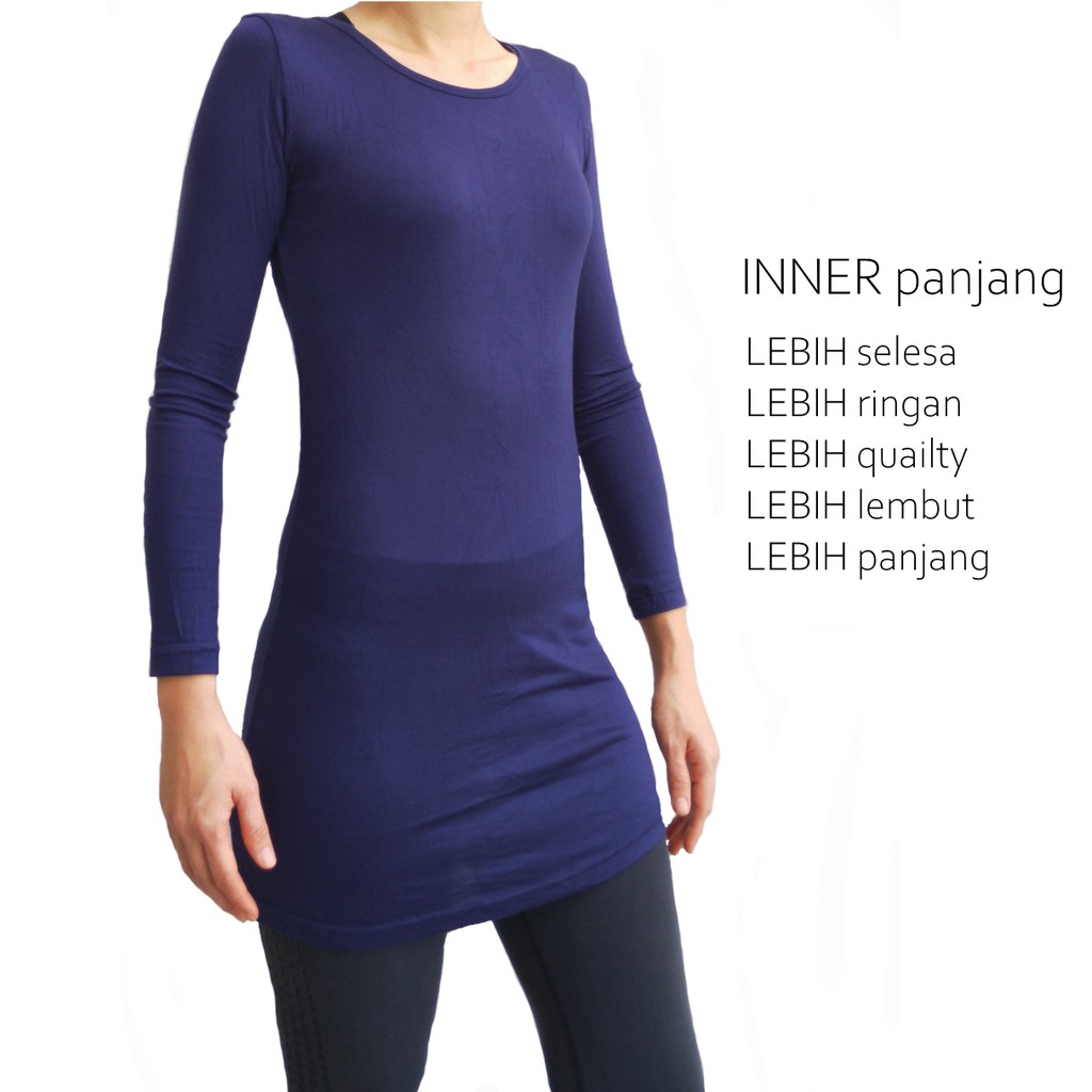 Long Sleeves Inner Baju Lengan Panjang (Muslimah) - Stretchable & Soft ...