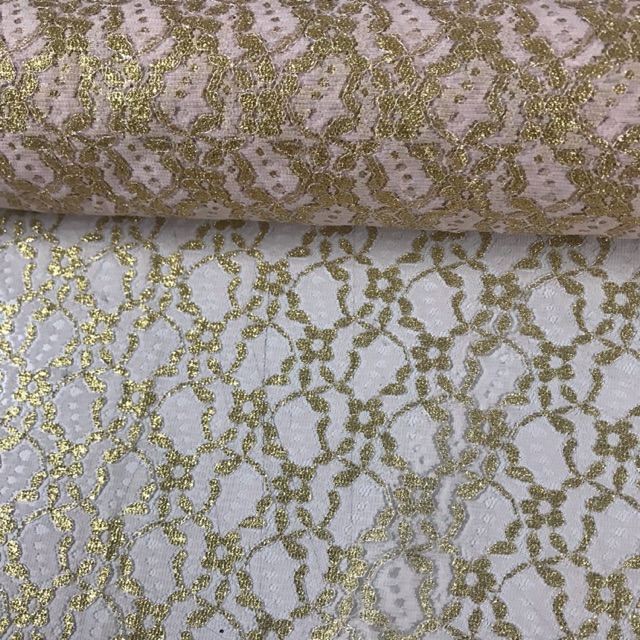 Kain Lace 🌟Gold flower lace 🌟bidang 45” | Shopee Malaysia