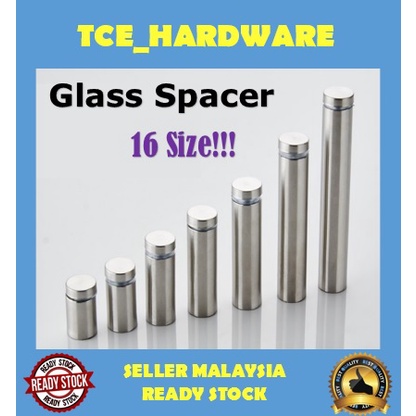 12mm x 25mm Advertising Signboard Screw Holder Stainless Steel Glass ...