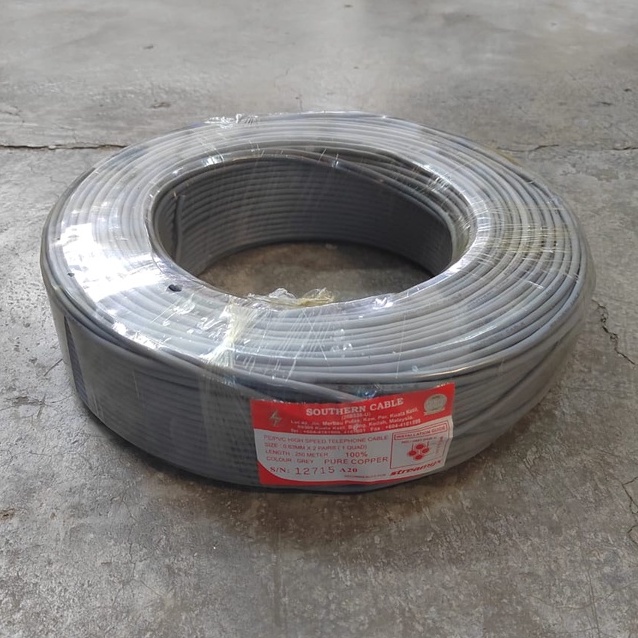 SOUTHERN CABLE PE/PVC HIGH SPEED TELEPHONE CABLE 0.63MM X 2PAIR [10LBS ...