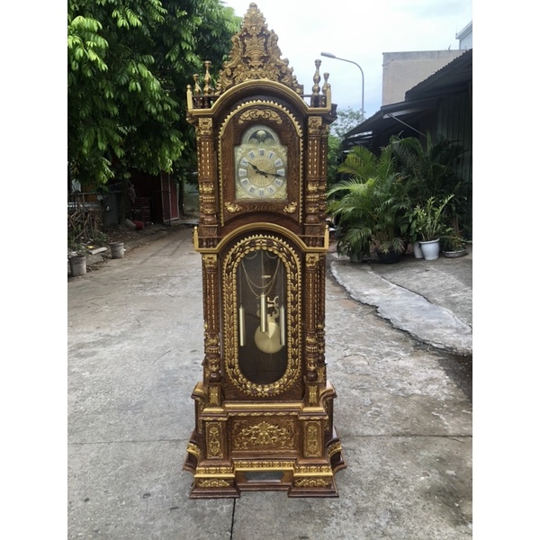 Four-pillar ebony peacock clock 2m30 high | Shopee Malaysia