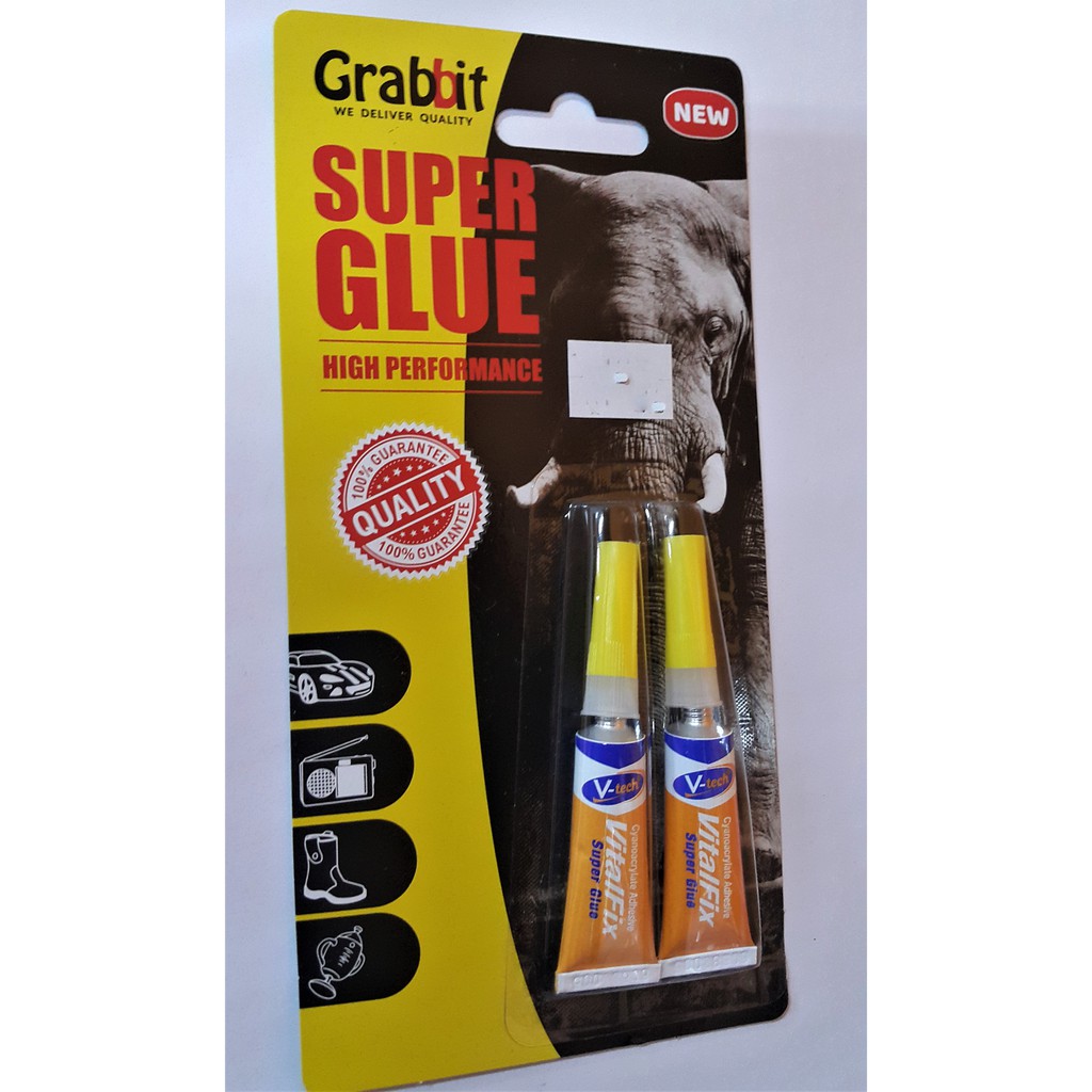 GRABBIT TWIN PACK SUPER GLUE (3GM X 2 PCS) | Shopee Malaysia