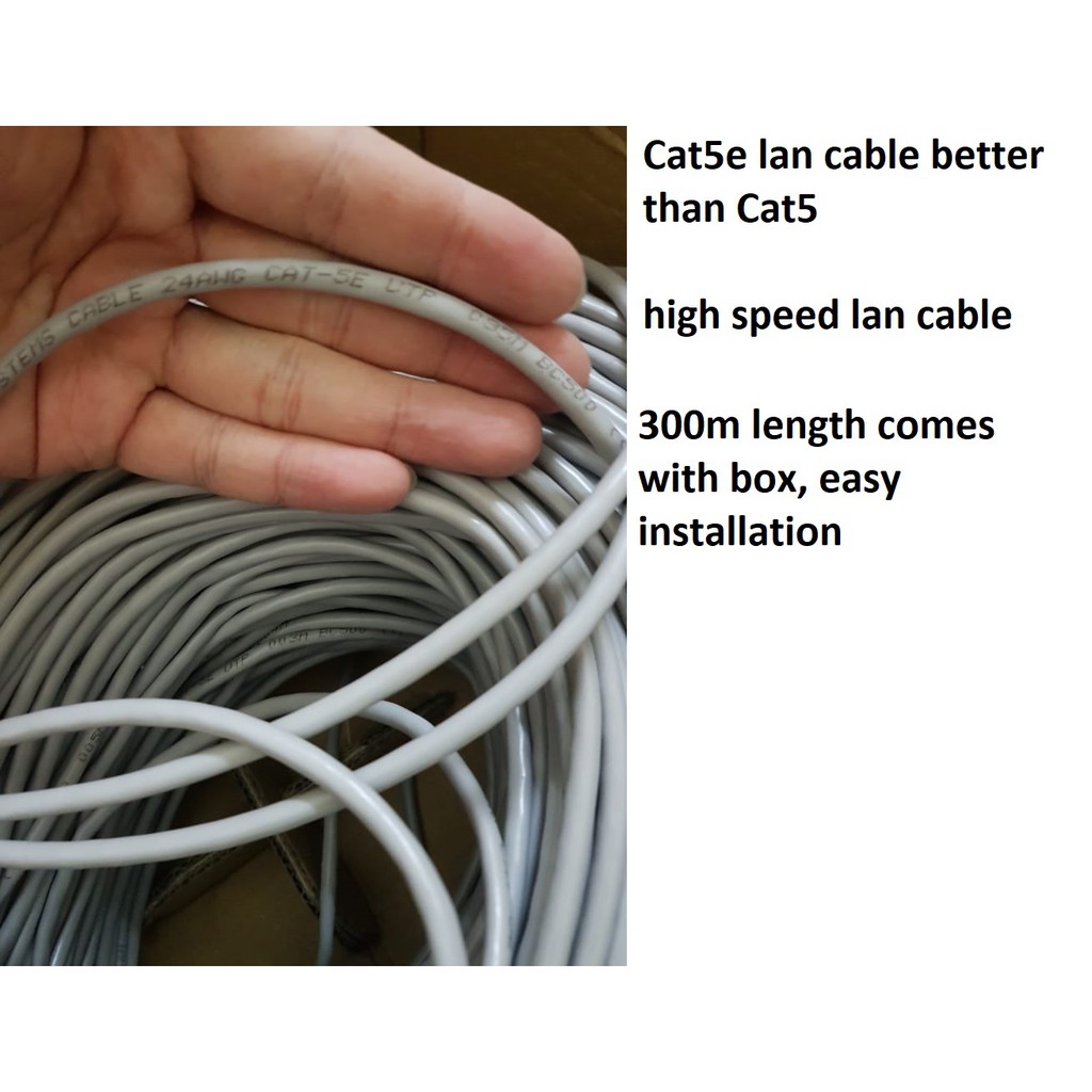 [300m per reel] CAT5E 1Gbps Ethernet Internet RJ45 Cable Lan Cable ...