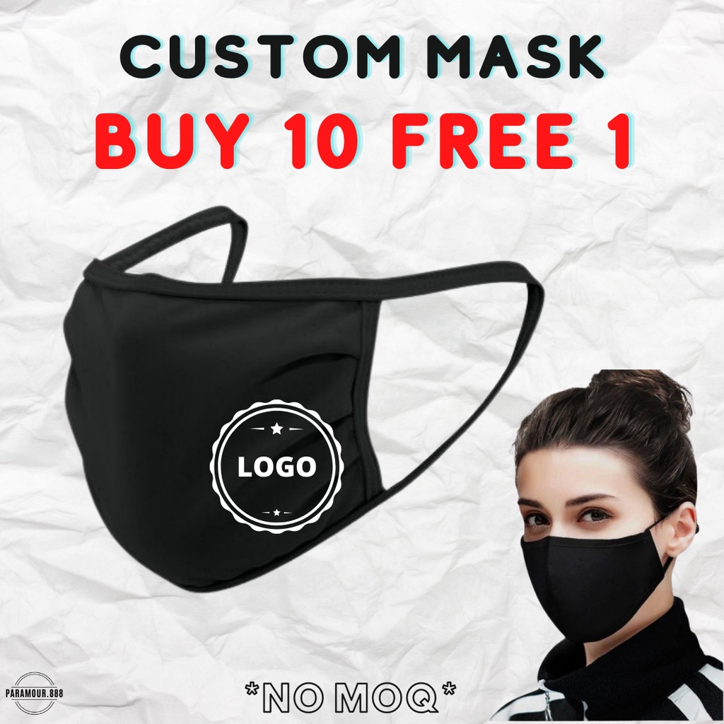 🔥Ready Stock🔥 Ear-Loop Mouth FaceMask { Custom Name And Logo } | Shopee ...