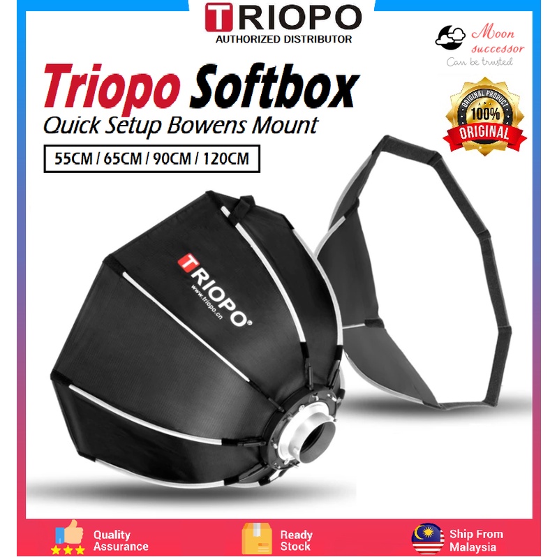 Triopo K2 Portable Octagon Umbrella Softbox Octagon Softbox Octabox Bowens Mount Soft Box Strobe ...