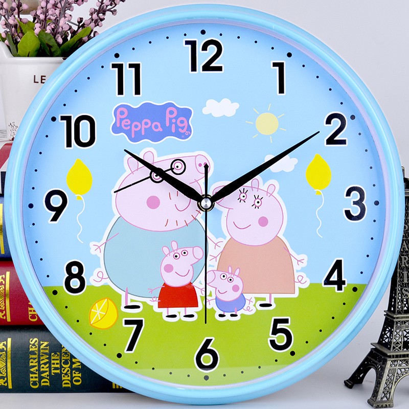 Peppa Pig Wall Clock Living Room European Creative Personality Children ...