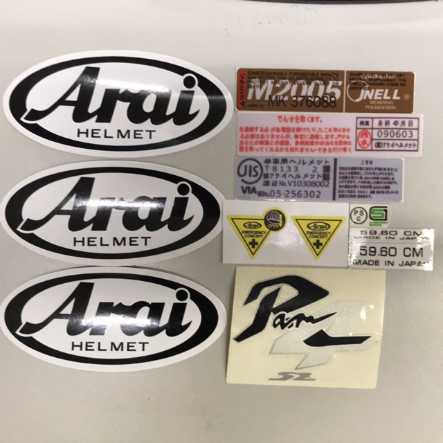 ARAI Helmet Stickers Original Design (One Set In Pic) | Shopee Malaysia