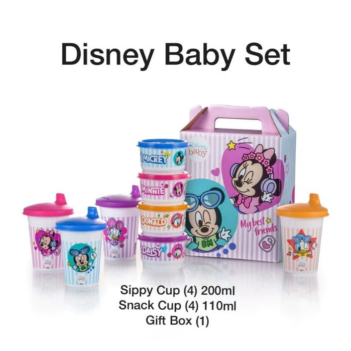 TUPPERWARE | Disney Baby Set | Sippy Cup 200ml | Snack Cup 110ml ...