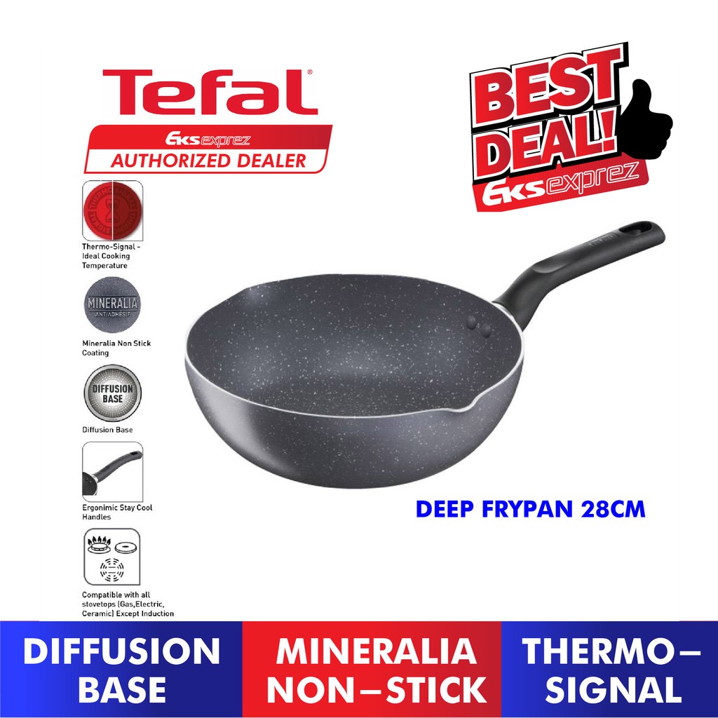 Tefal Cookware Natura Deep Frypan (28cm) B22666 | Shopee Malaysia