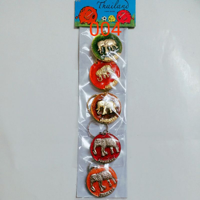 Thai Souvenirs Thailand Keychain All Styles Mixed Colors 5 Pieces/Pack ...