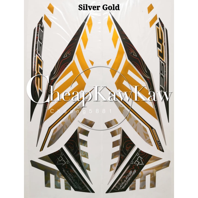 LC135 New V2 V3 V4 V5 V6 V7 Body Cover Stripe Sticker CHROME Custom ...