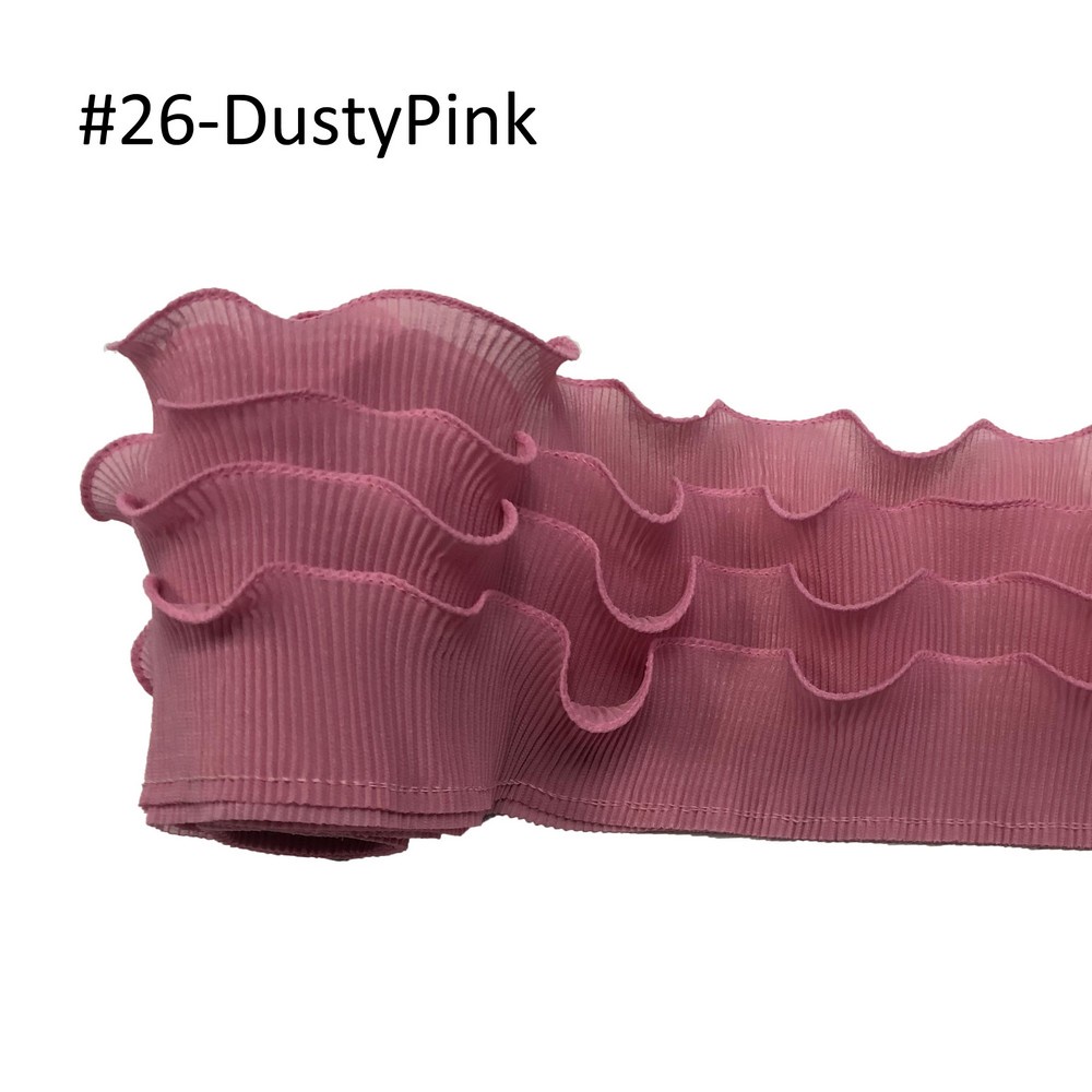 4 Layer Lace Pleated Ruffle Chiffon Lace // Layered Ruffle Border Lace ...