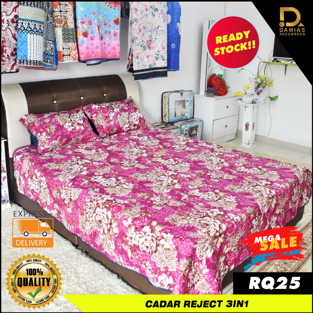 CADAR COLLECTION CADAR REJECT KILANG CADAR 3 IN 1 PATCHWORK SAIZ QUEEN ...