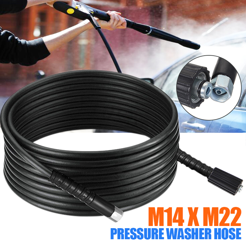 10M High Pressure Power Washer Water Hose Jet Wash Lance M14 X M22 ...