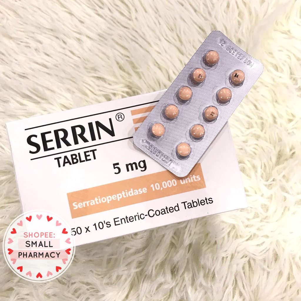Serrin ( Serratiopeptidase 5mg ) 10s | Shopee Malaysia