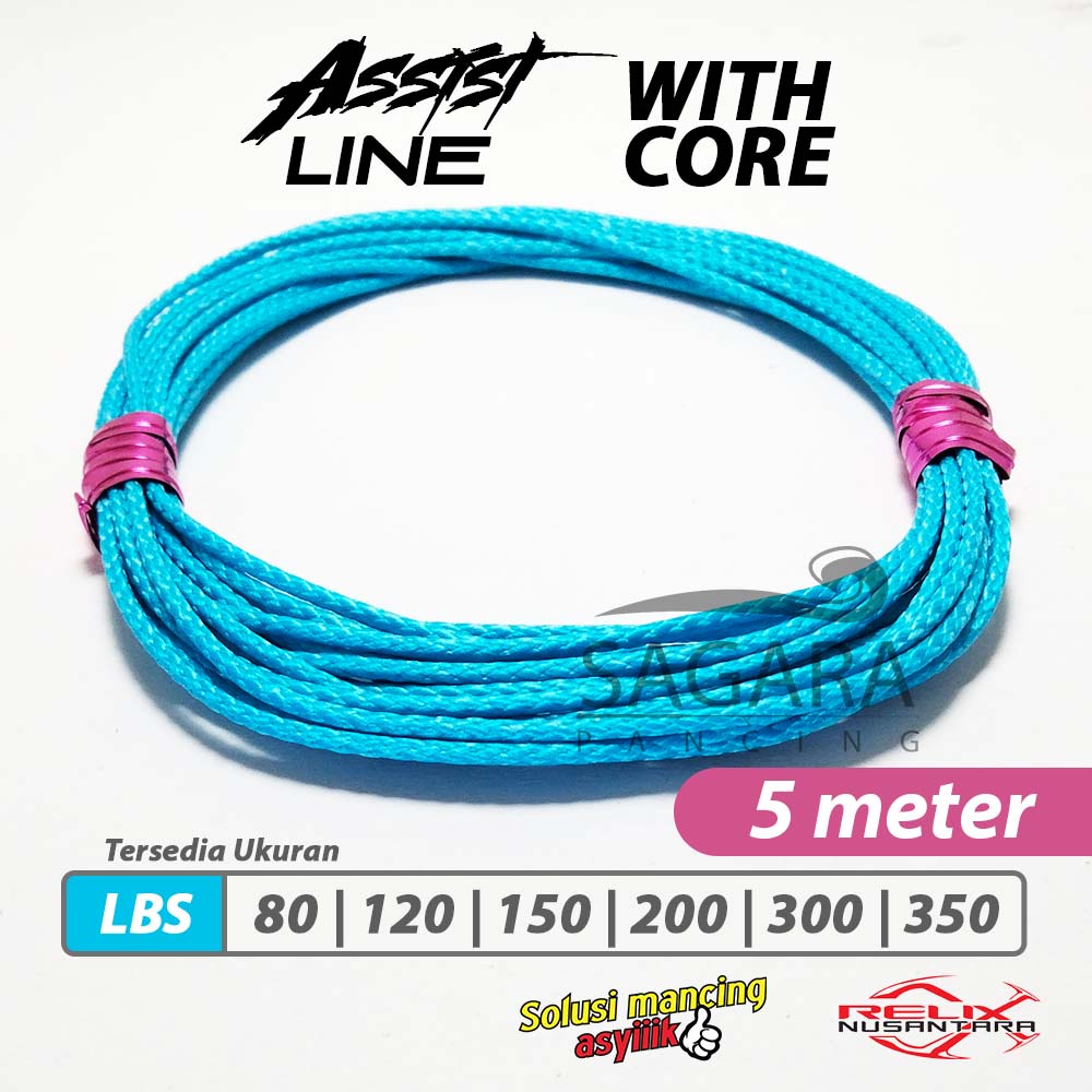 Assist Line With Core 5 Meters Relix Nusantara Kevlar Hollow Assist ...