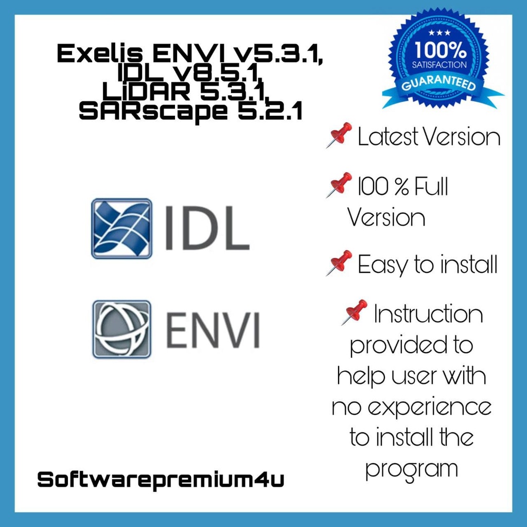 Exelis ENVI v5.3.1 + IDL v8.5 + LiDAR v5.3.1 + SARscape v5.2.1 🔥【Latest ...