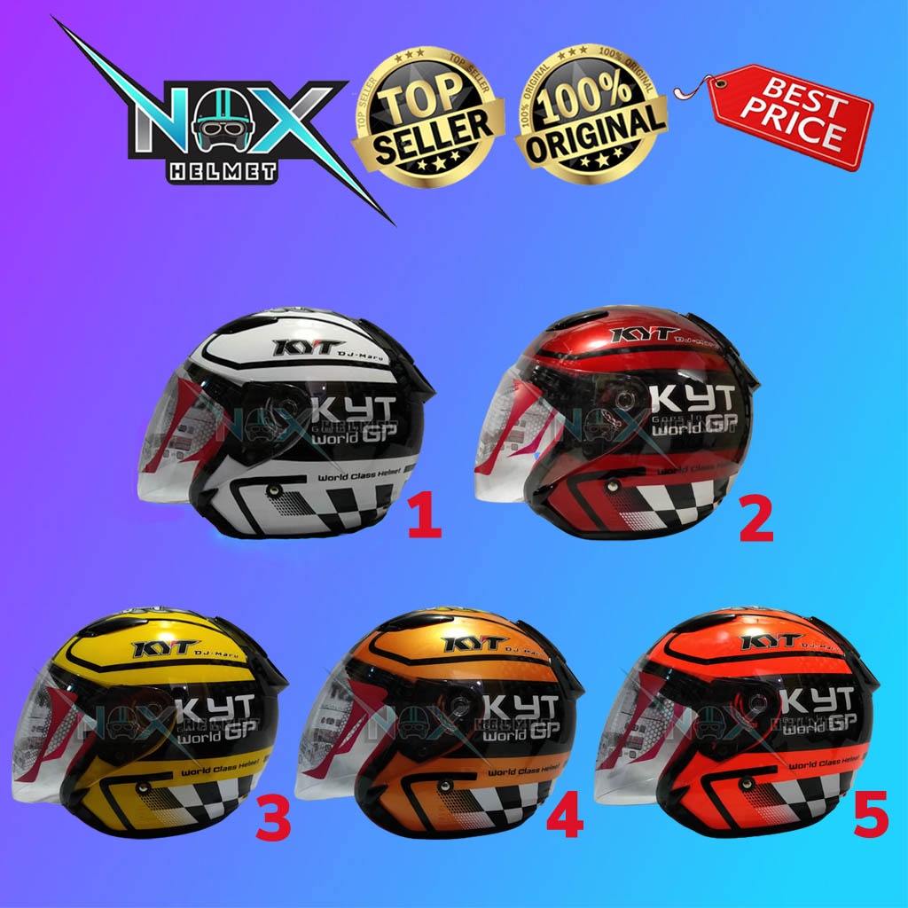 Kyt DJ MARU Helmet 11th Half Face Motif (Minimum 2kg) | Shopee Malaysia