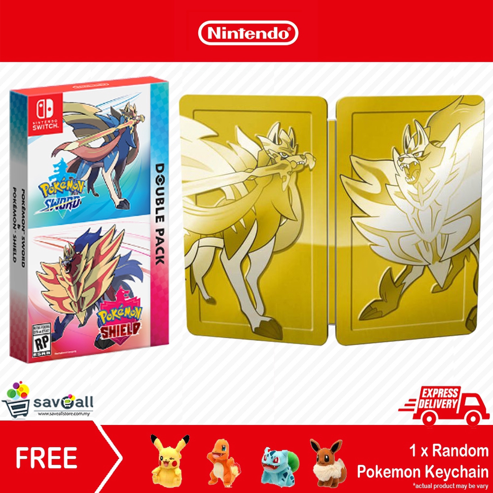 Pokemon Sword and Shield Double Pack with Steelcase (US) - Nintendo ...