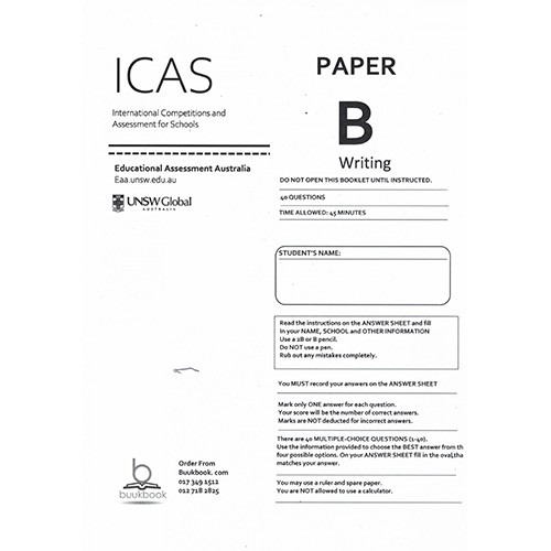 ICAS Paper B | Year 4 | English | Maths | Science | Digital | Spelling ...