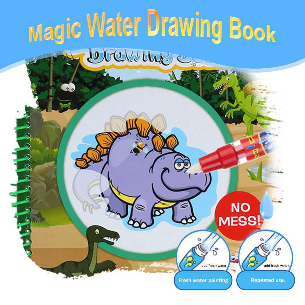 Non-toxic Magic Water Drawing Coloring Book Doodle with Magic Pen No ...