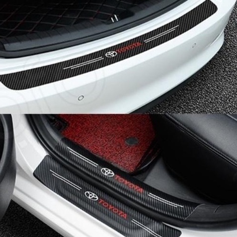 Toyota - Anti-Scratch TOYOTA Logo Sticker Set to Protect Car Door Steps ...