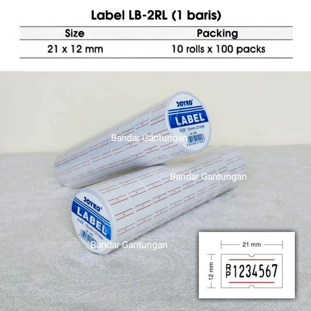 Price Label Paper 1 Line Refill Refill Labeller Brand Joyco Refill Sticker Paper (Package C ...